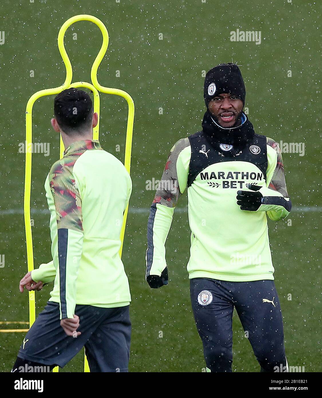 Manchester City's Raheem Sterling during the training session at the ...