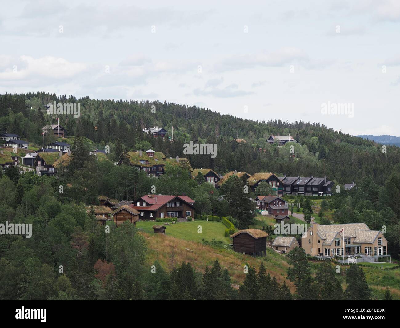 Housing estate in mountains near Oslo city in Norway Stock Photo - Alamy