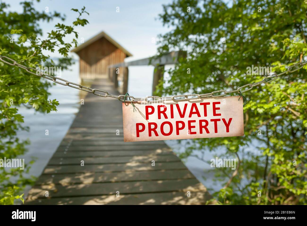 Sign Private Jetty High Resolution Stock Photography and Images - Alamy
