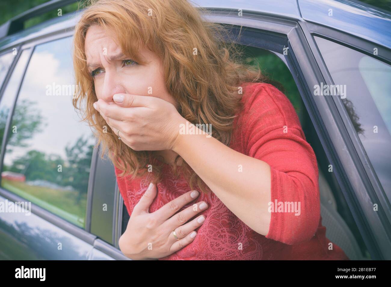 Motion sickness woman hi-res stock photography and images - Alamy
