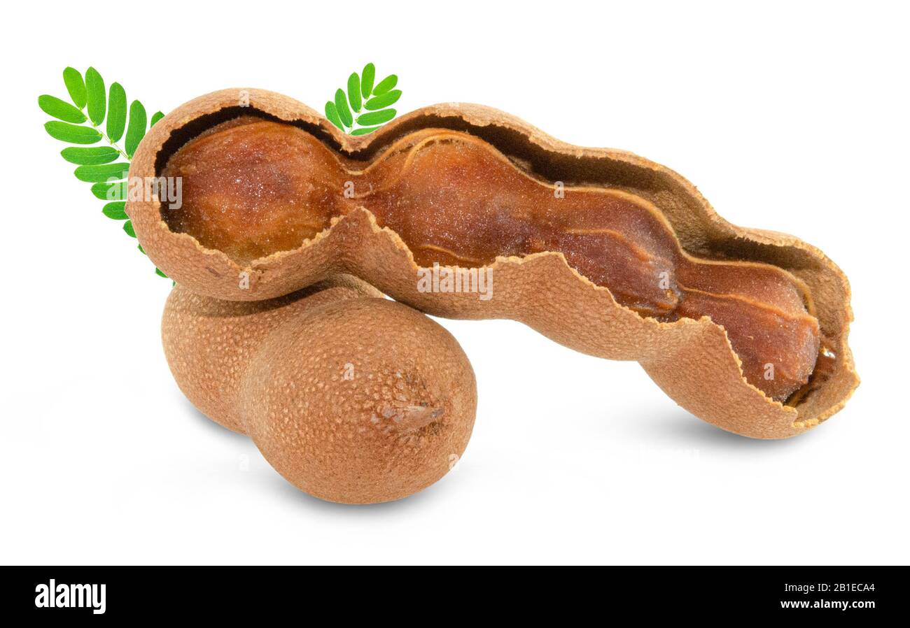 Sweet tamarind isolated on white background.This has clipping path ...