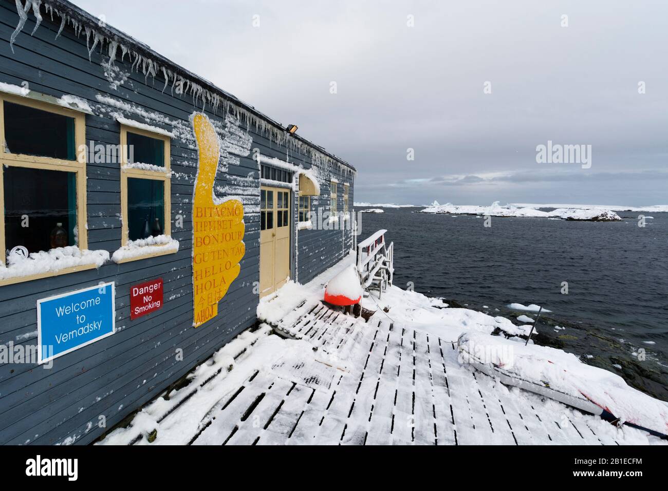 Vernadsky research base, the Ukrainian Antarctic station at Marina ...