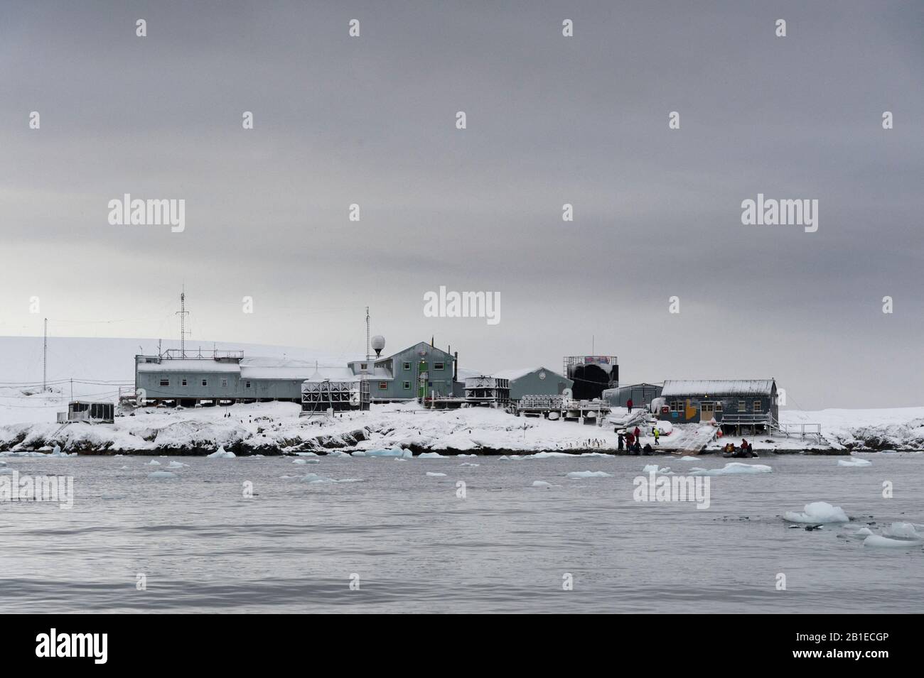 Vernadsky research base, Ukrainian Antarctic station at Marina Point on ...