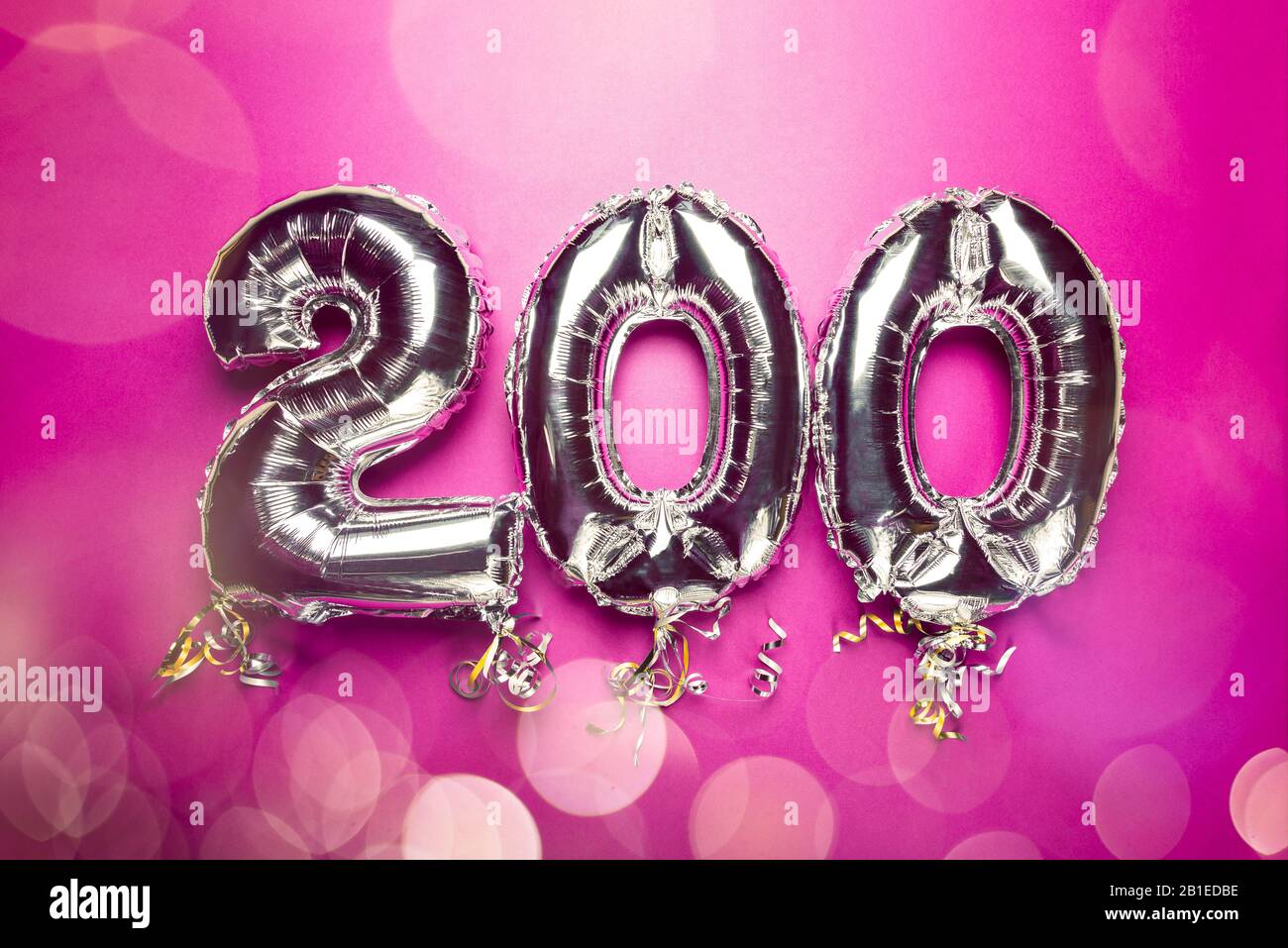 Balloon Bunting for celebration Happy 200th Anniversary made from ...