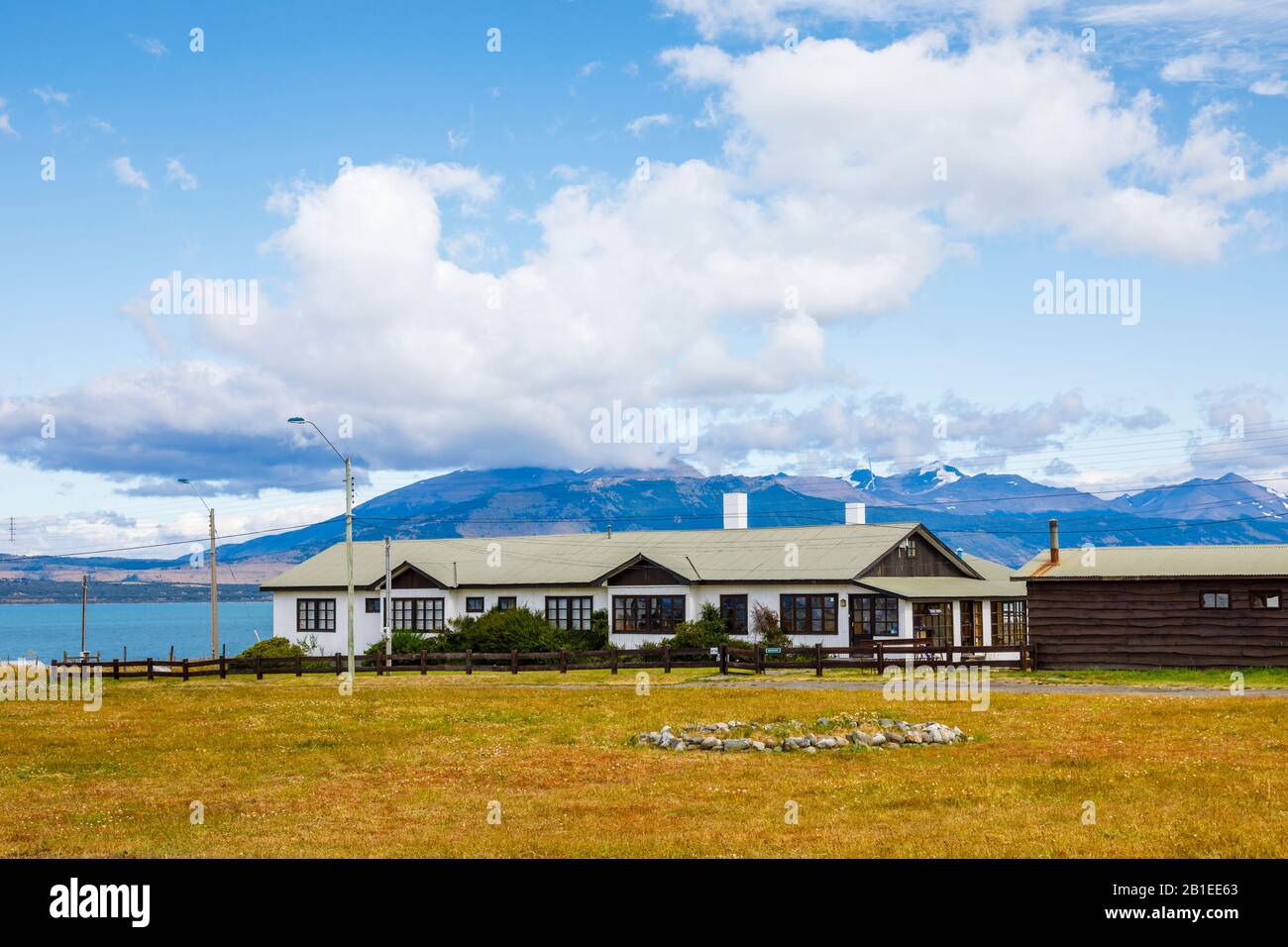 Low rise hotel on Senoret Channel, Puerto Bories, a small village in ...