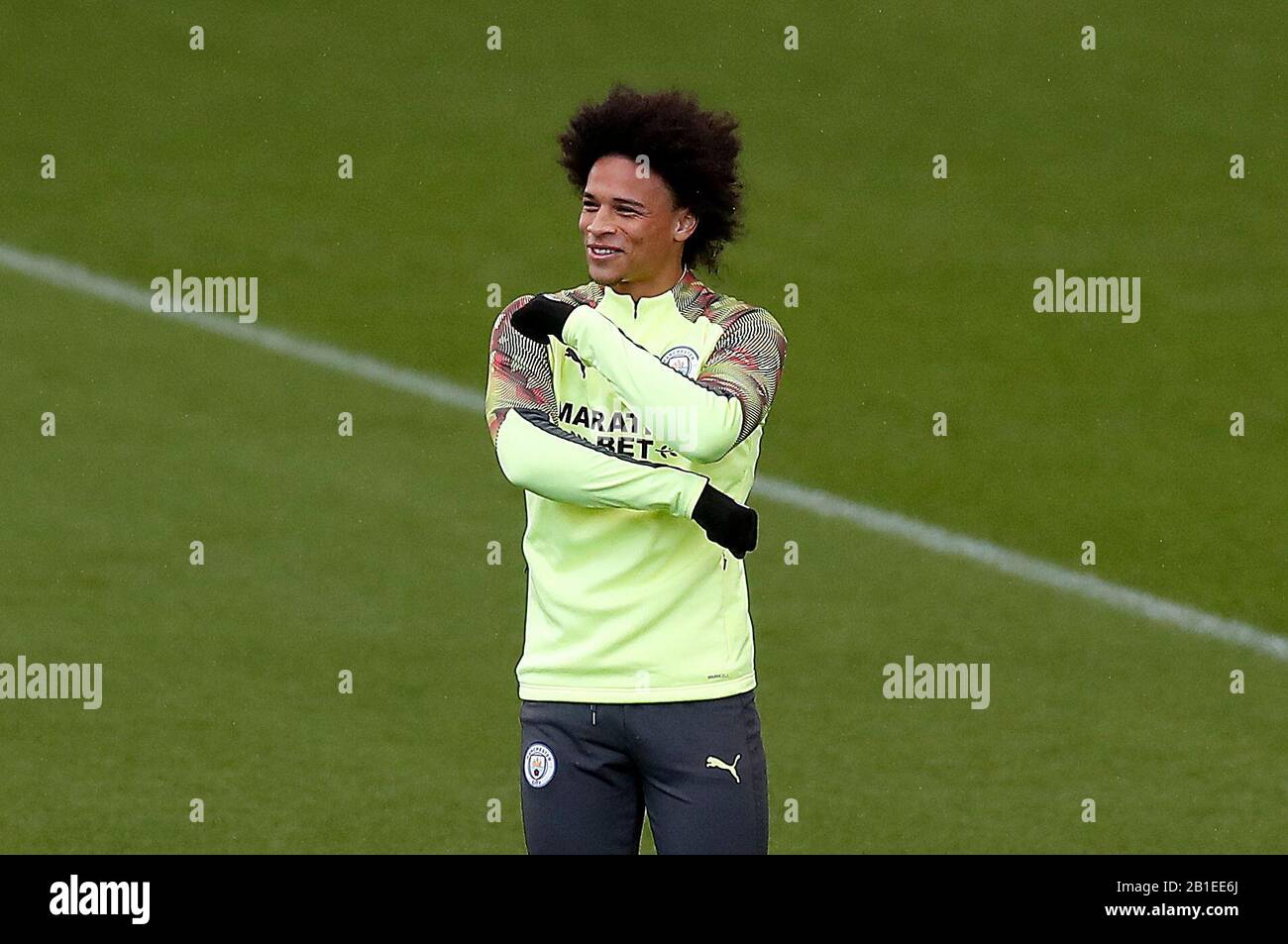 Manchester City's Leroy Sane during the training session at the City ...