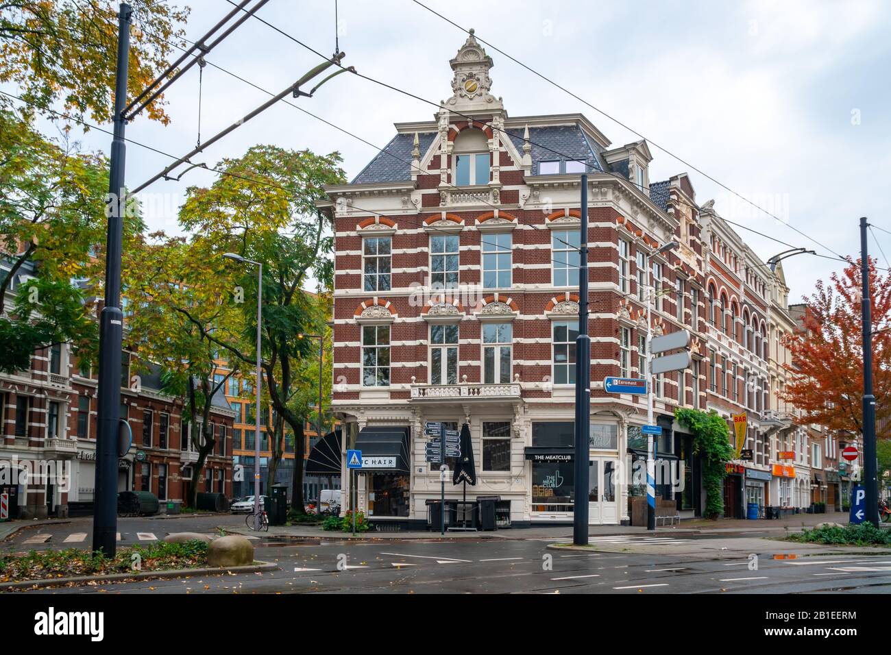 Rotterdam, Netherlands - October 13, 2019: Typical historic buildings ...