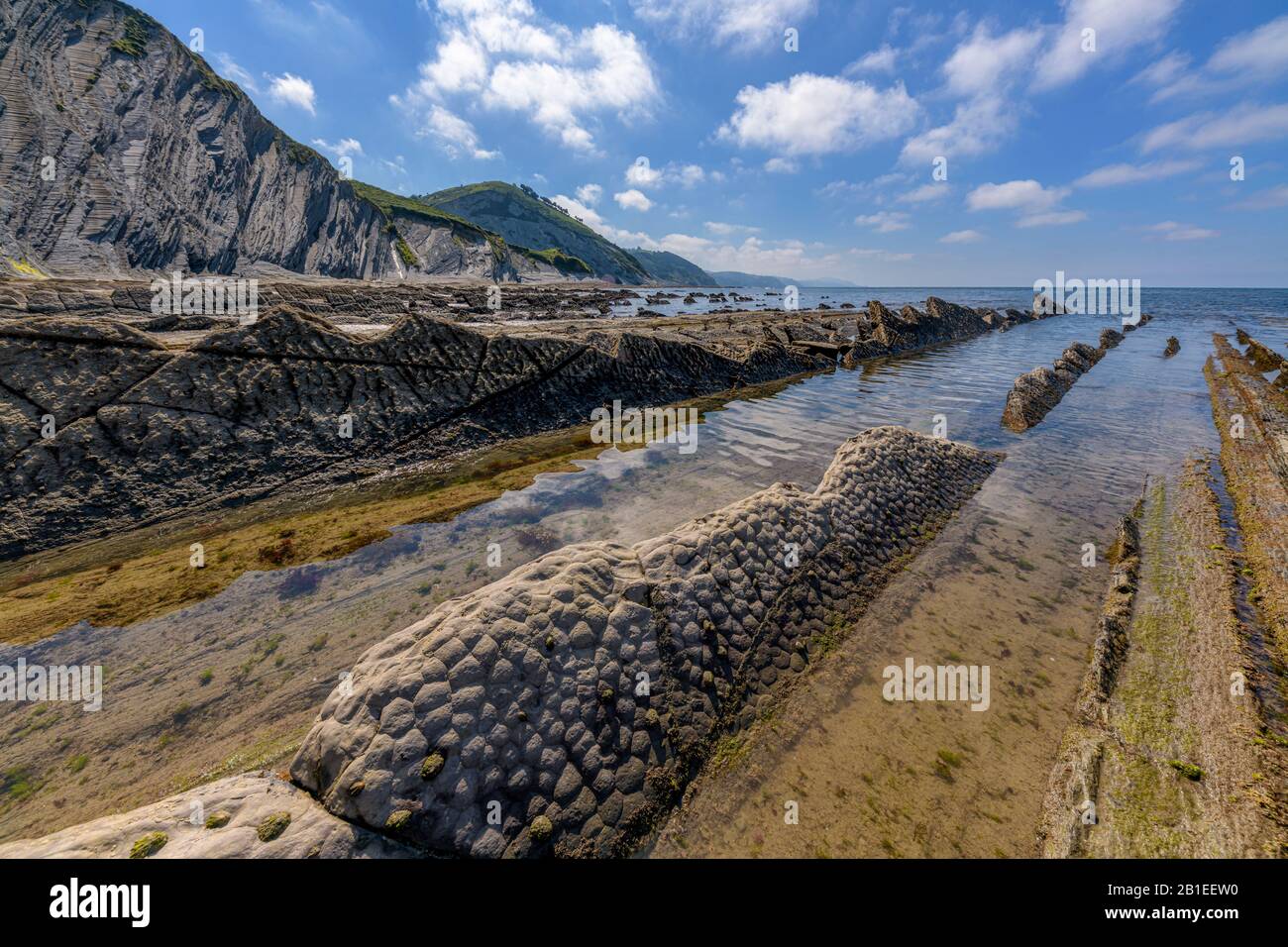 Remarkable flysch formations of Deba, Basque Coast Geopark, Basque ...
