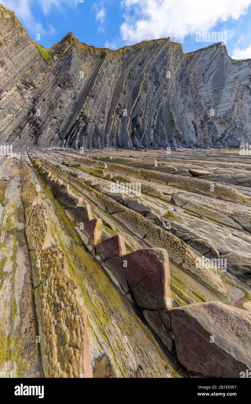 Remarkable flysch formations of Deba, Basque Coast Geopark, Basque ...