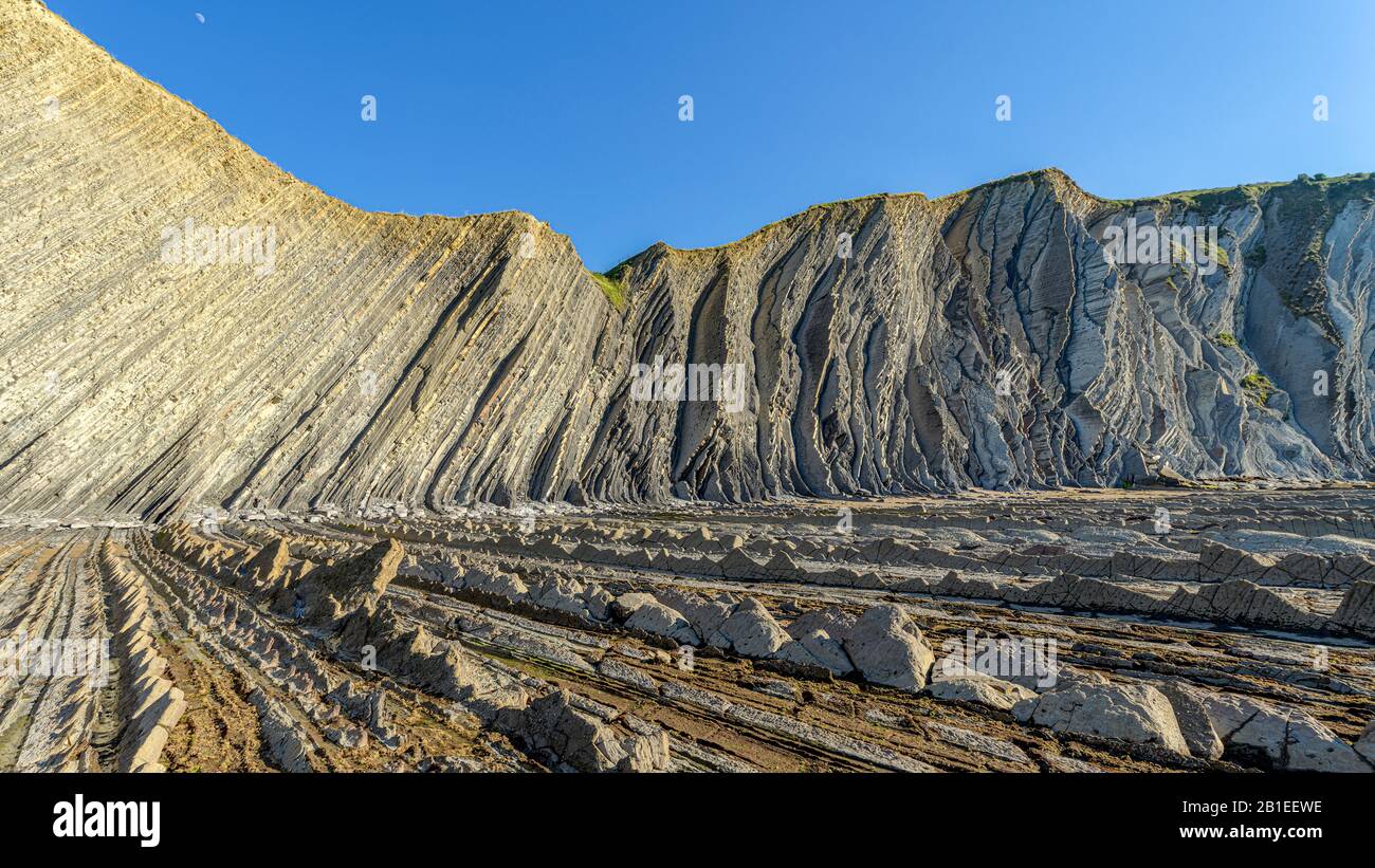 Remarkable flysch formations of Deba, Basque Coast Geopark, Basque ...