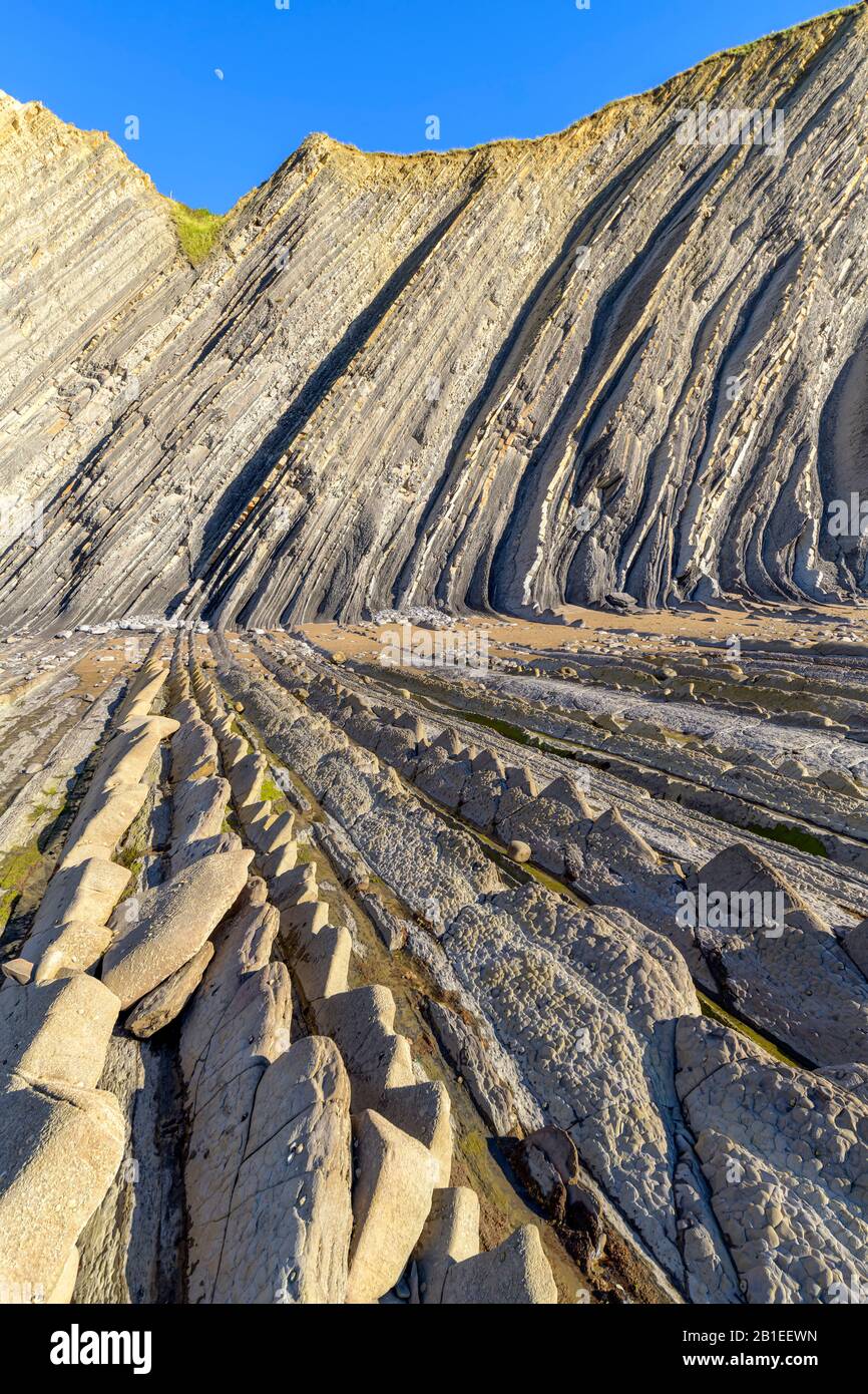 Remarkable flysch formations of Deba, Basque Coast Geopark, Basque ...