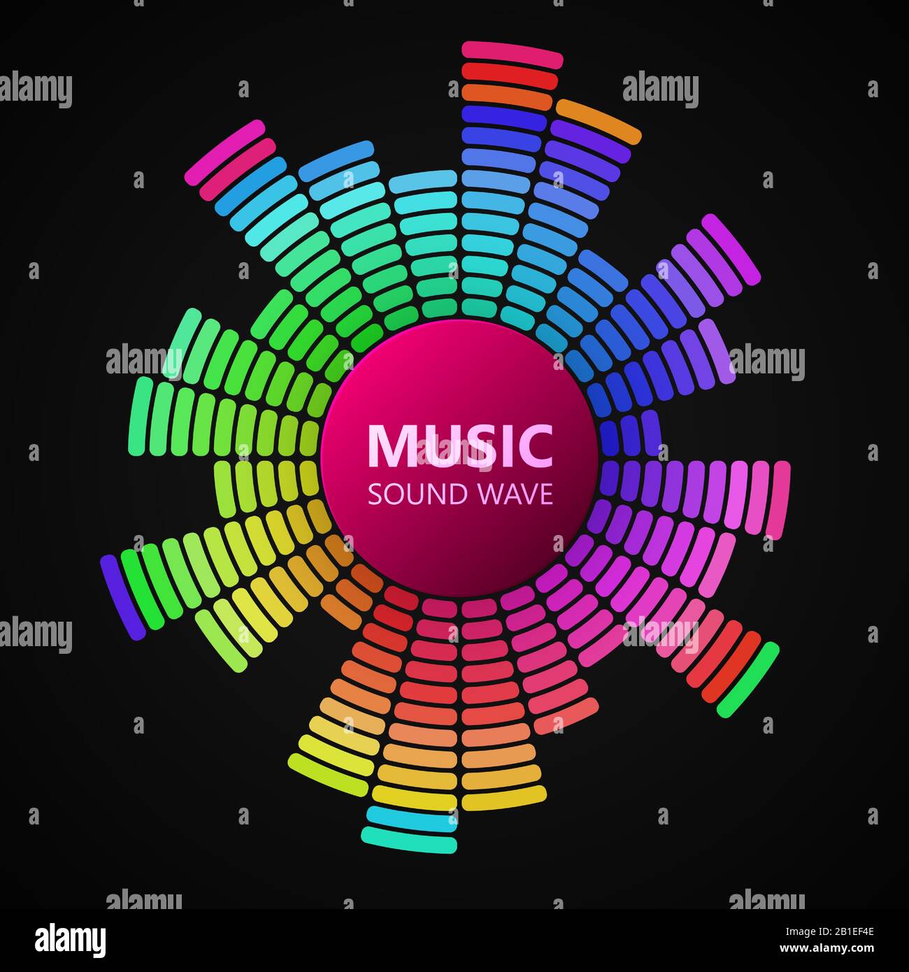 vector sound wave. radial equalizer. dynamic volume Stock Vector Image ...