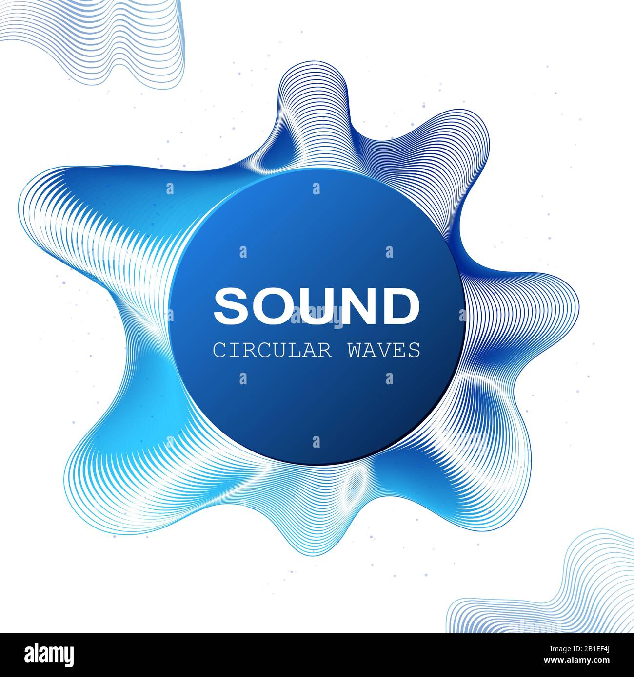 radial colour sound waves isolated on darck background, vector ...
