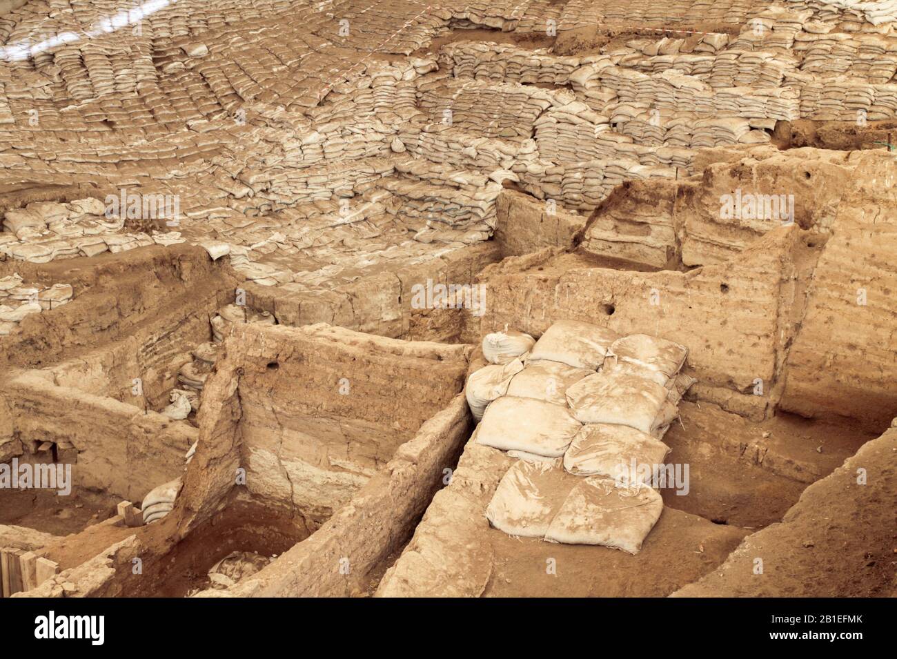 Excavations of Site of Catalhoyuk. It was a huge Neolithic and ...