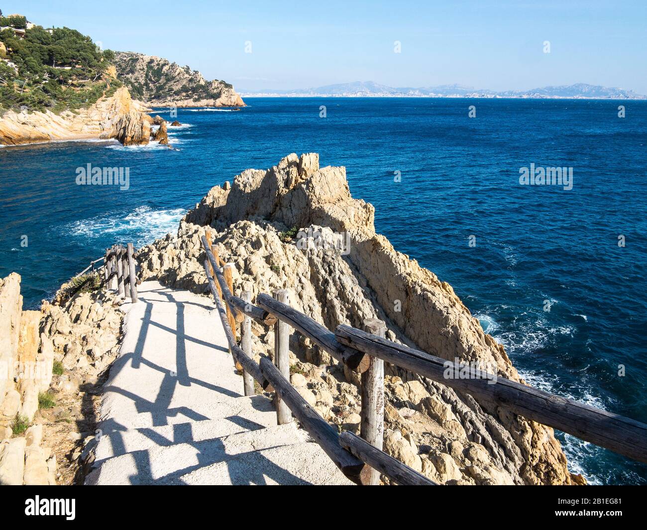 Calanque du Mejean, Blue Coast, Calanques National Park, Mediterranean ...