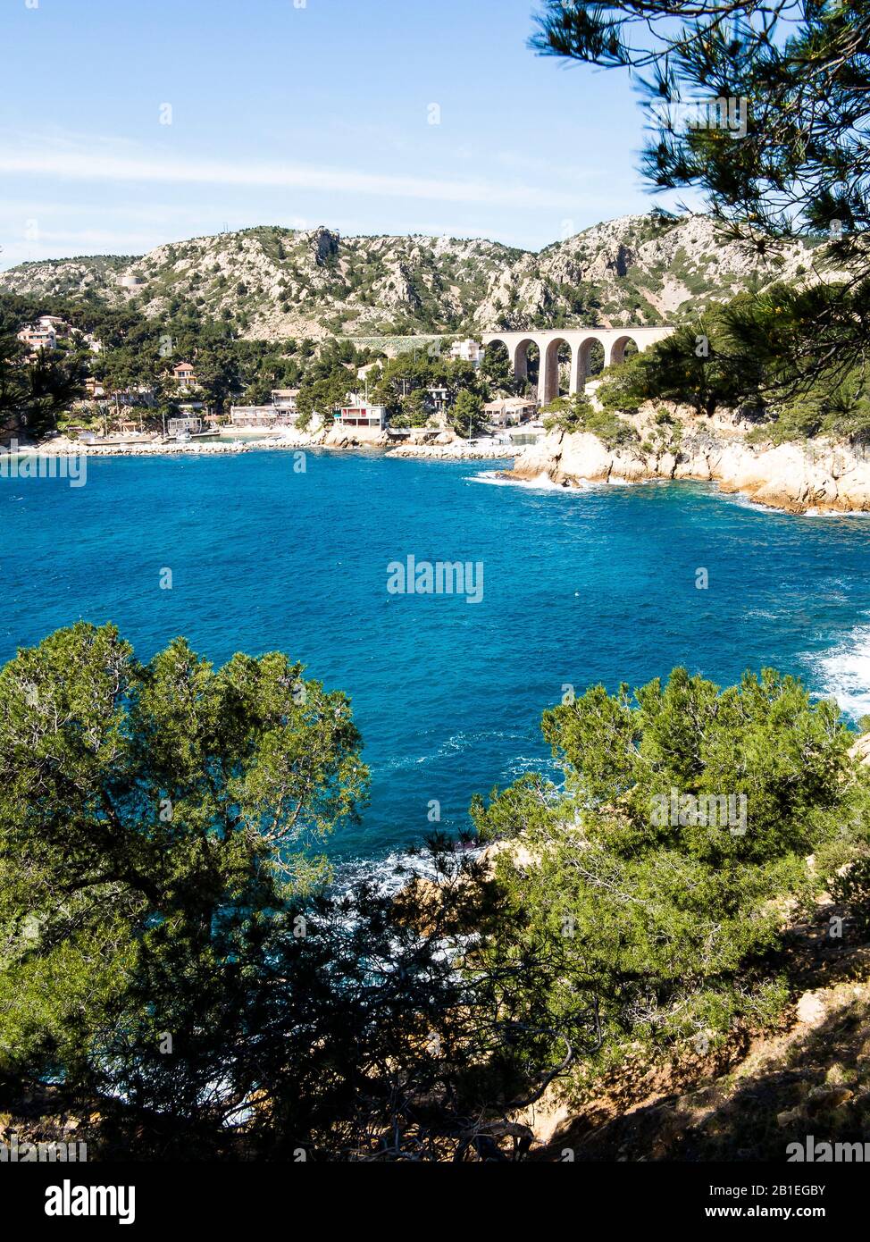 Calanque du Mejean, Blue Coast, Calanques National Park, Mediterranean ...