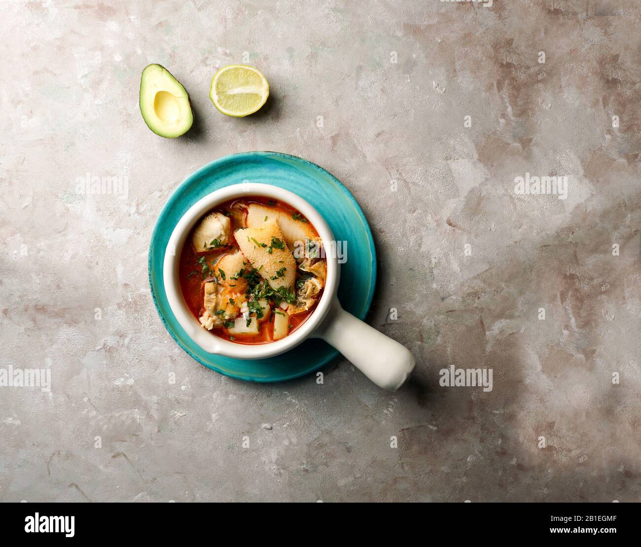 Sopa de mondongo, colombiano, Latin America dish, soup made from diced ...