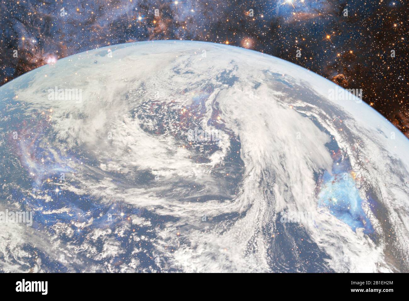 Earth and galaxy. Awesome science fiction wallpaper. Elements of this ...