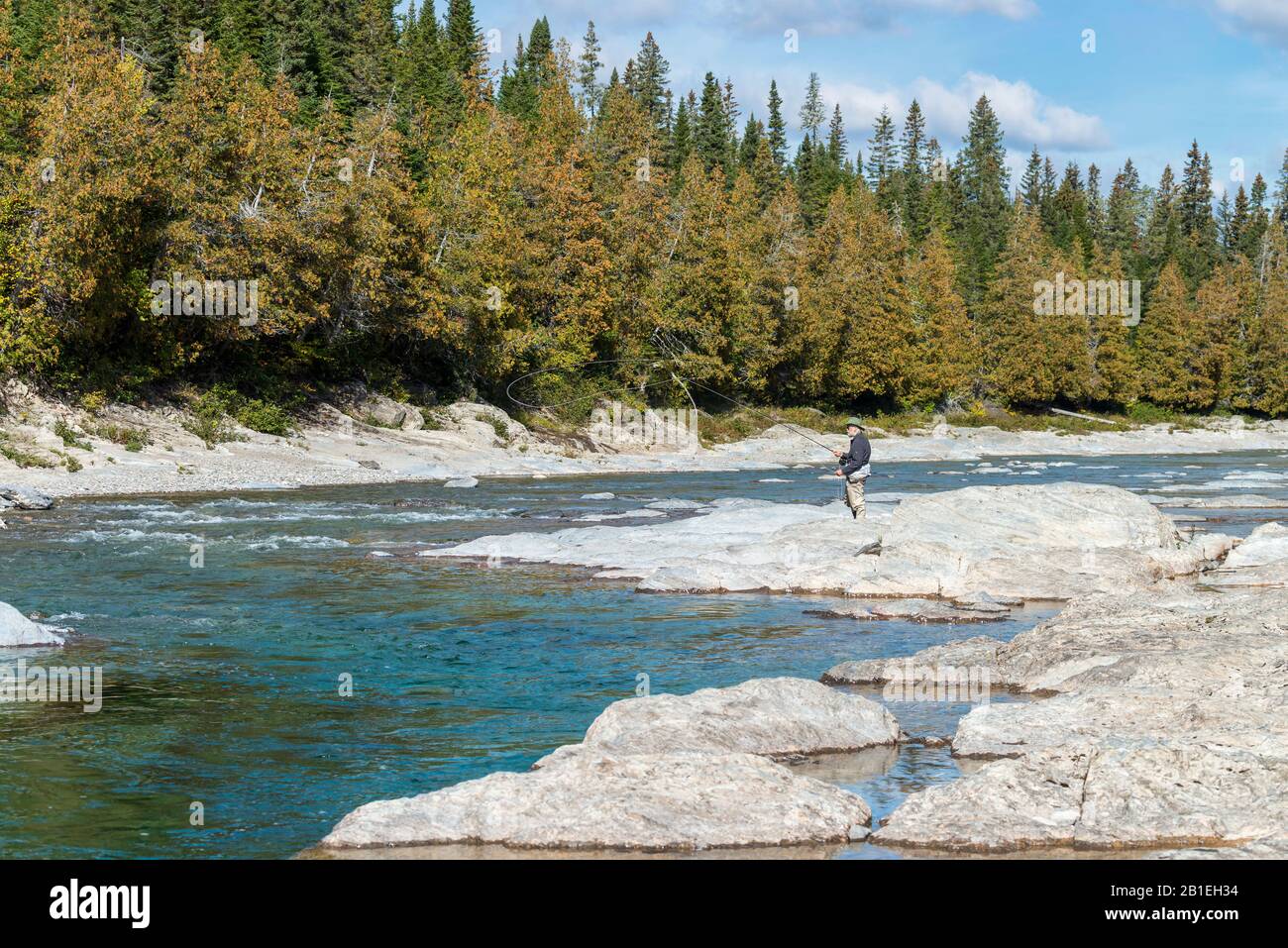 Great River, Salmon River, Chaleur Bay, Gaspesie, Quebec, Canada Stock ...