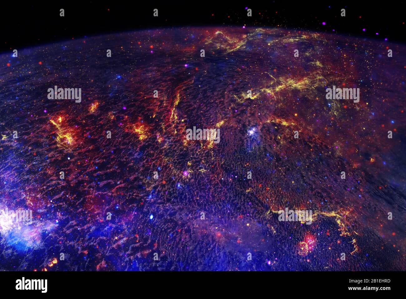 Colors of Earth. Our planet from orbit. Cosmic landscape. Elements of ...