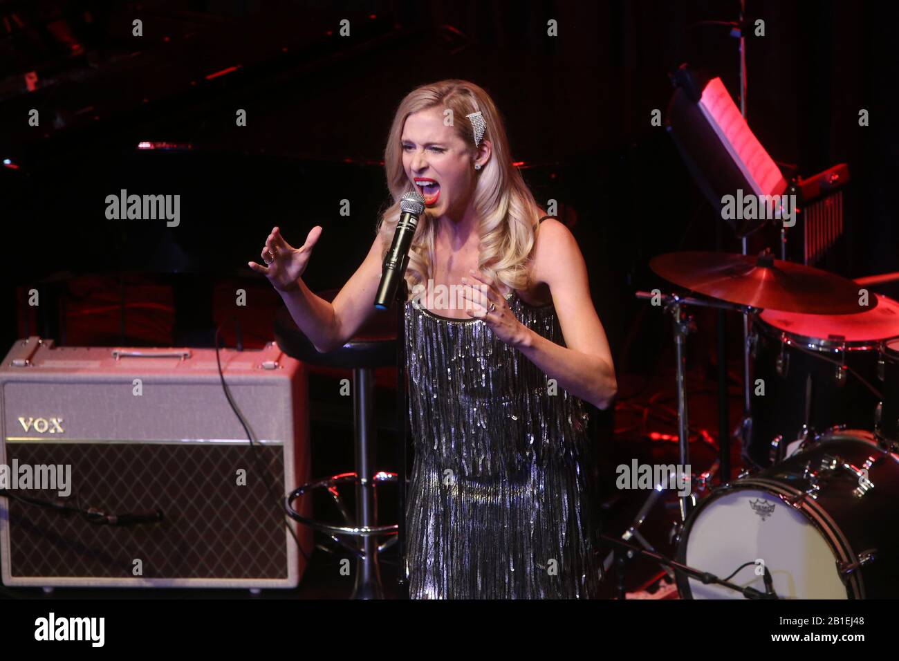 New York, NY, USA. 24th Feb, 2020. Stephanie Gibson performs at at ...