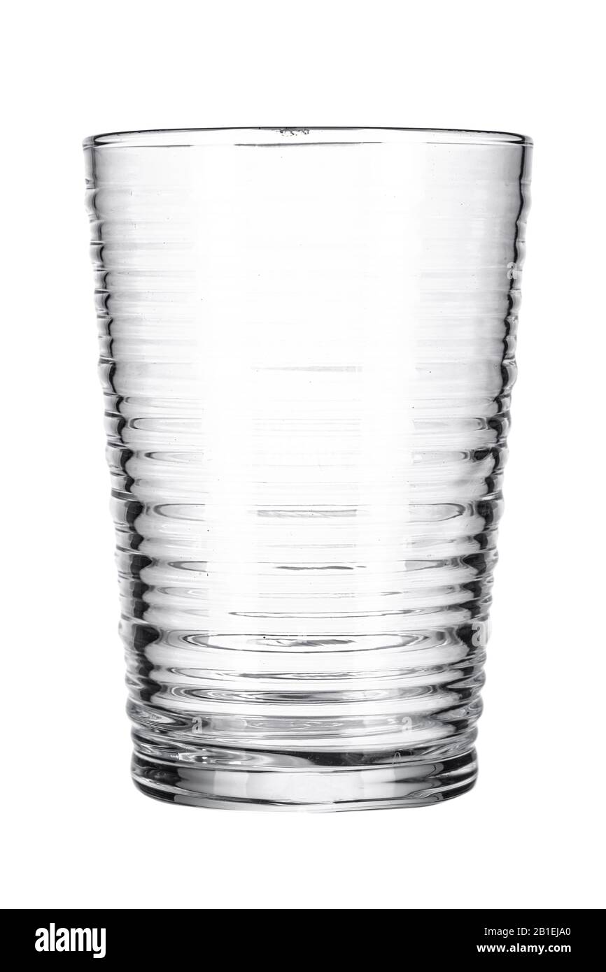 empty water glass on white background. creative photo Stock Photo - Alamy