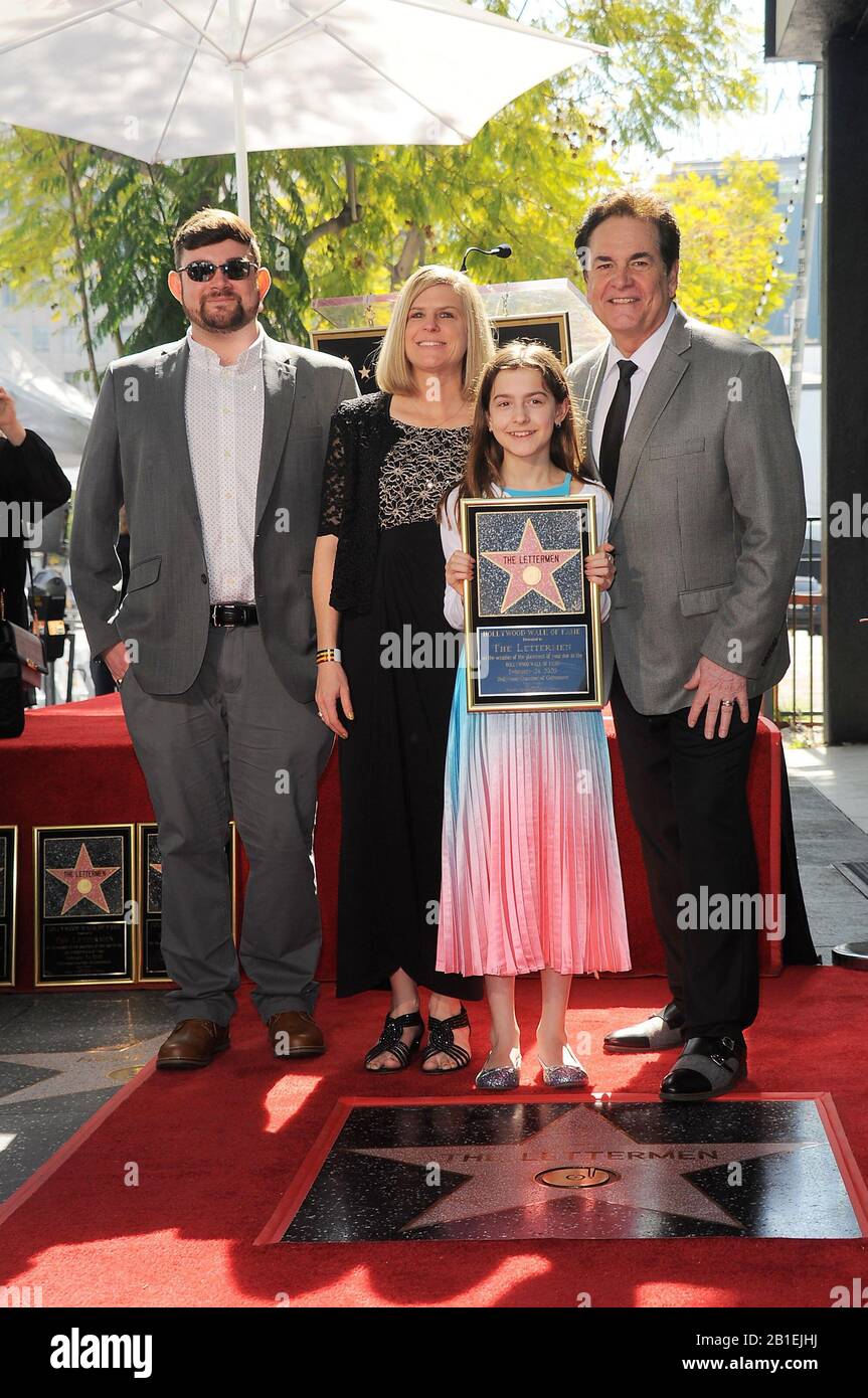 Los Angeles, CA. 24th Feb, 2020. Bobby Poynton, family at the induction ...