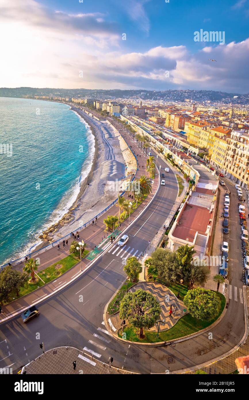 Nice france waterfront aerial hi-res stock photography and images - Alamy