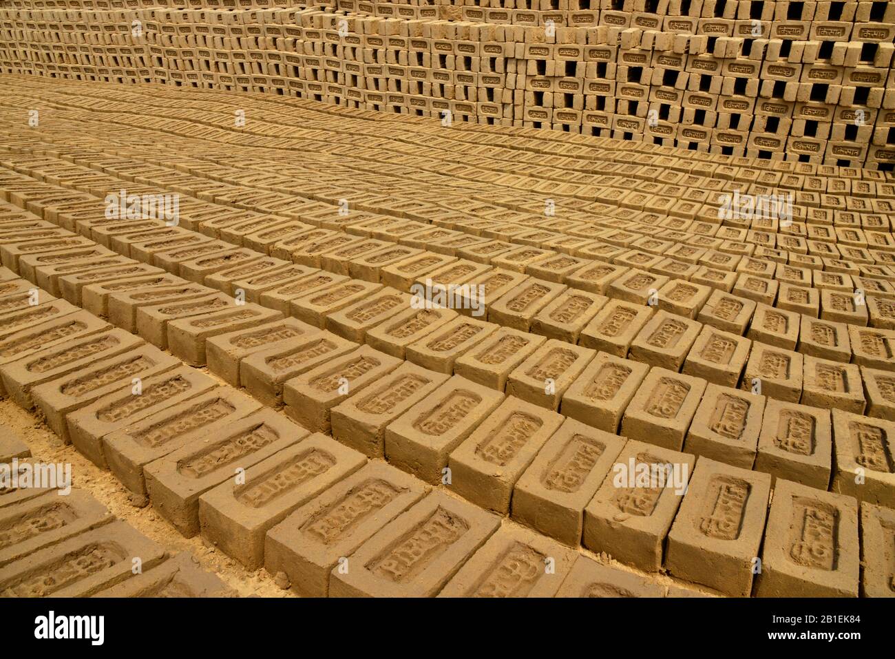 Clay bricks drying in sun hi-res stock photography and images - Alamy