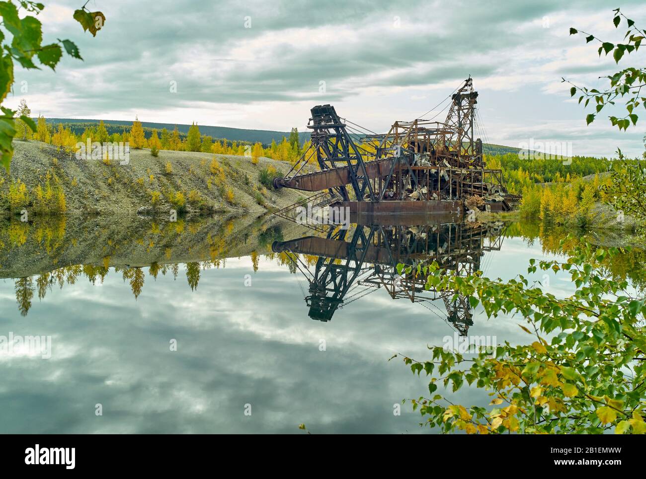 Old gold dredge (1920-1962): second largest excavator in Alaska, Steese ...