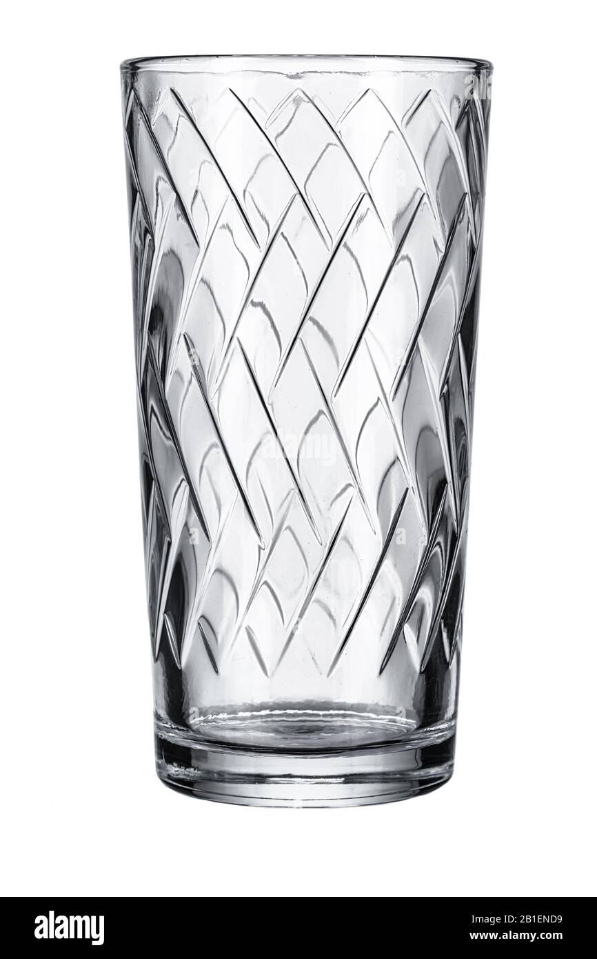 empty water glass on white background. creative photo Stock Photo - Alamy