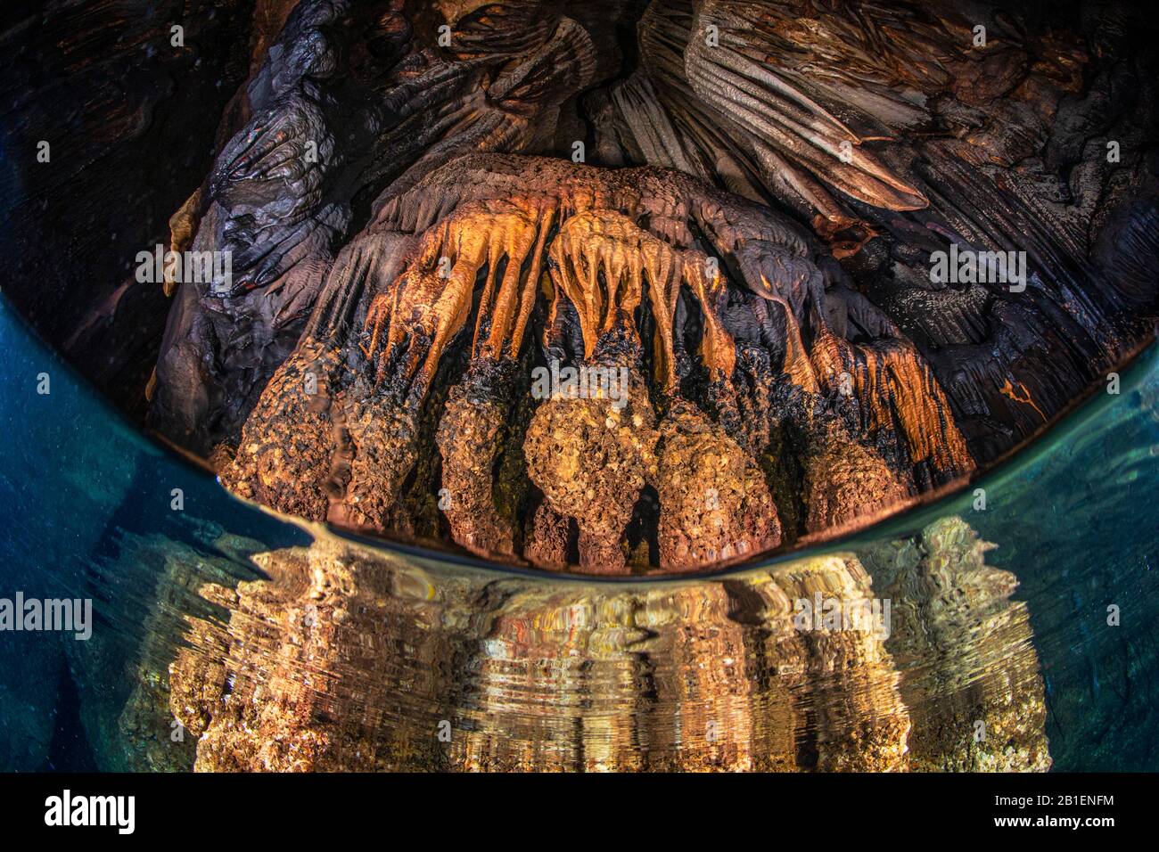 Underwater cave from Misool, Raja Ampat, Indonesie Stock Photo - Alamy