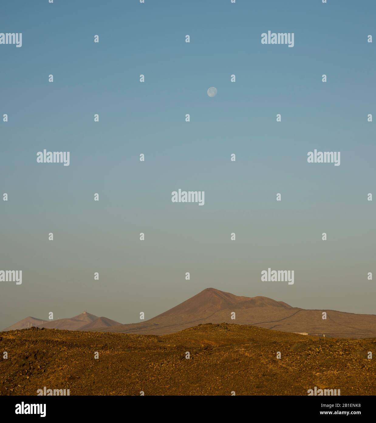 Dry volcanic landscape of Lanzarote Canary Islands Spain Stock Photo ...