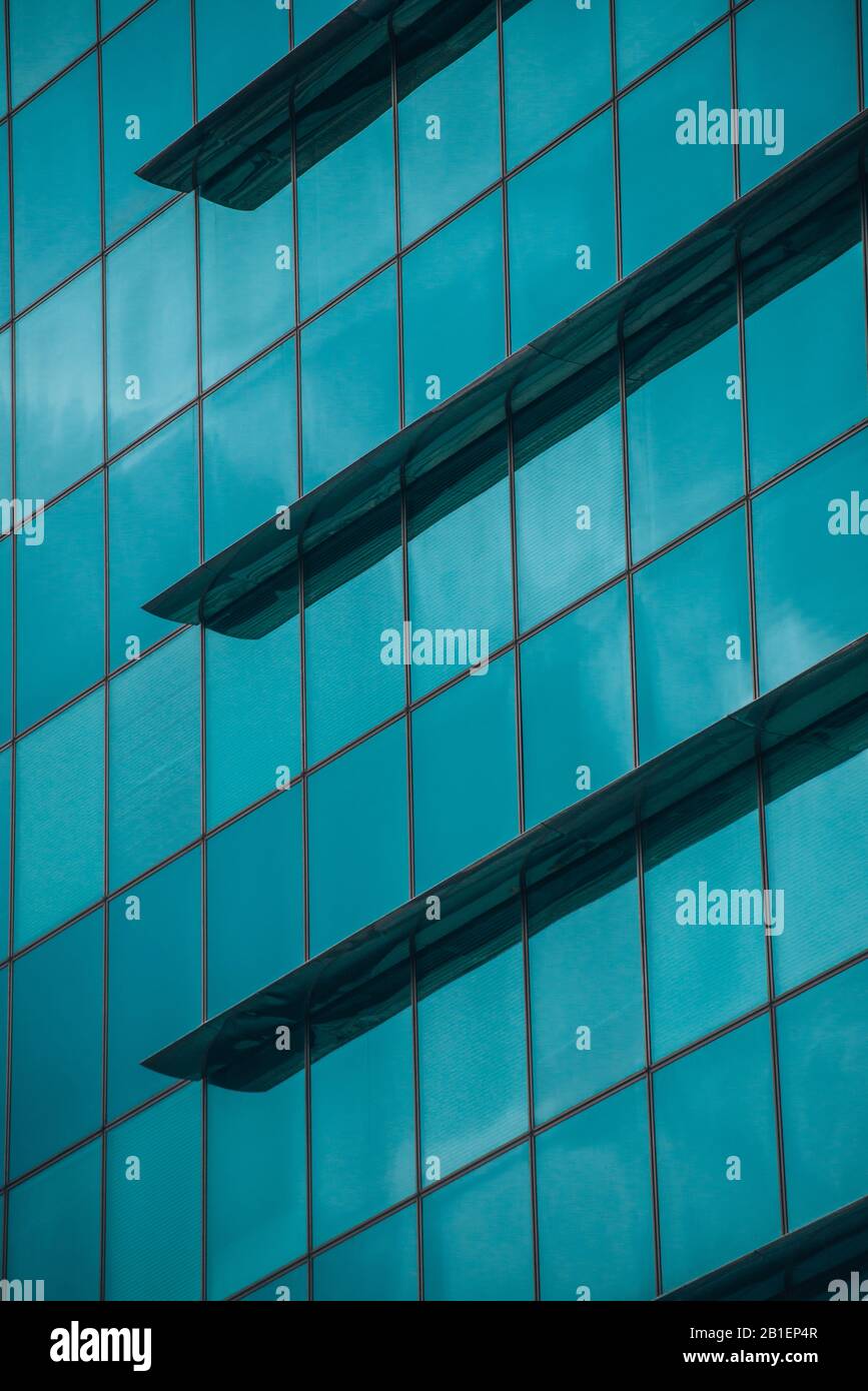 Exterior of a corporate office building with modern style architecture ...