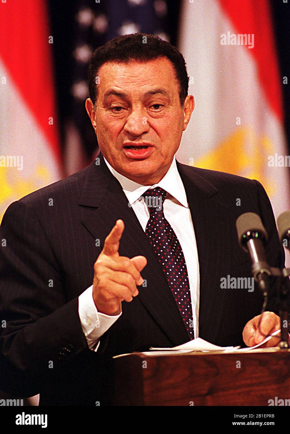 Washington, DC - July 1, 1999 -- President Hosni Mubarak of Egypt ...