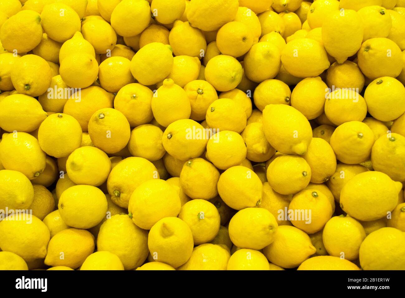 many of fresh lemons closeup background Stock Photo - Alamy