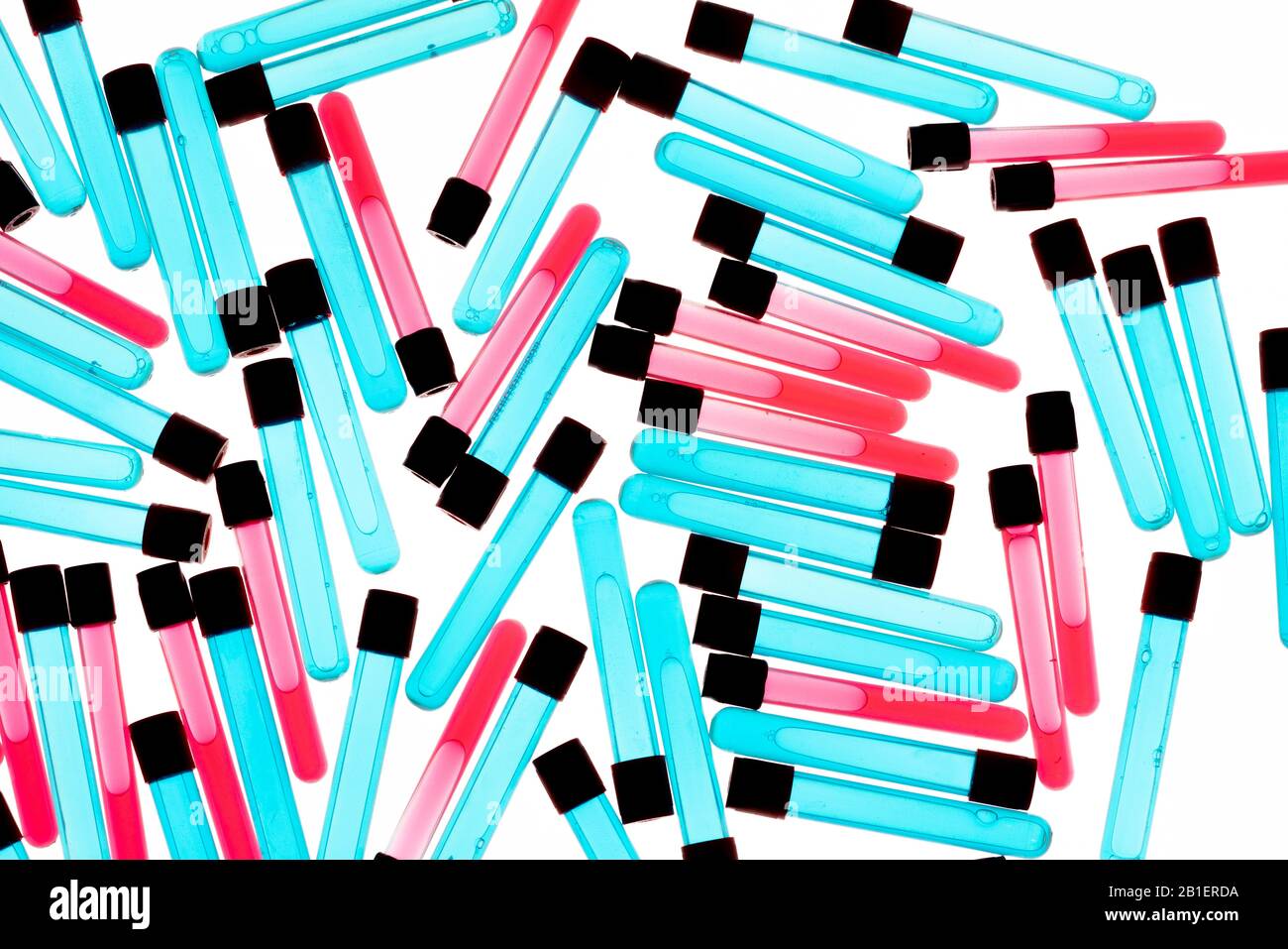 Colored test tubes on white background . Flat lay. Flatly Stock Photo ...