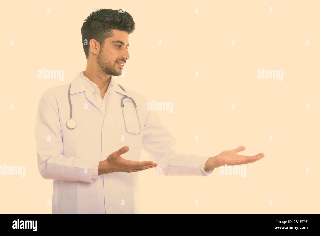 Profile view happy persian man hi-res stock photography and images - Alamy