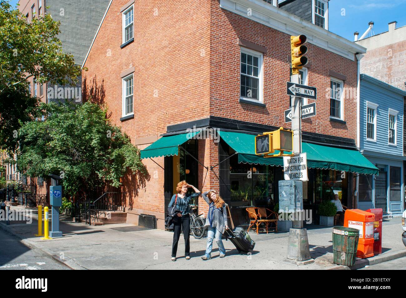 Close up of the exterior of the Chelsea brick house in Chelsea ...