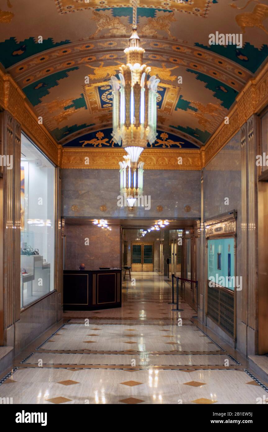 Entrance of The Fred F. French Building, Fifth Avenue, New York City ...