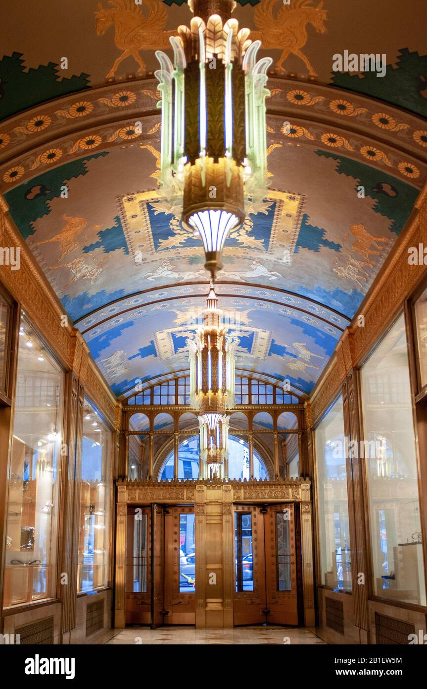 Entrance of The Fred F. French Building, Fifth Avenue, New York City ...
