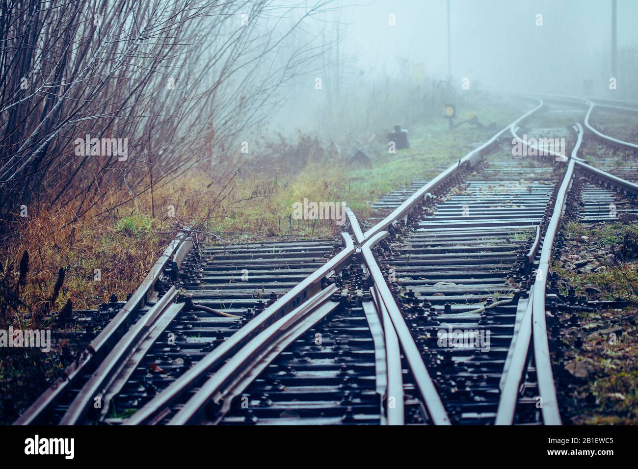 Railroad Track Switch Points High Resolution Stock Photography and ...