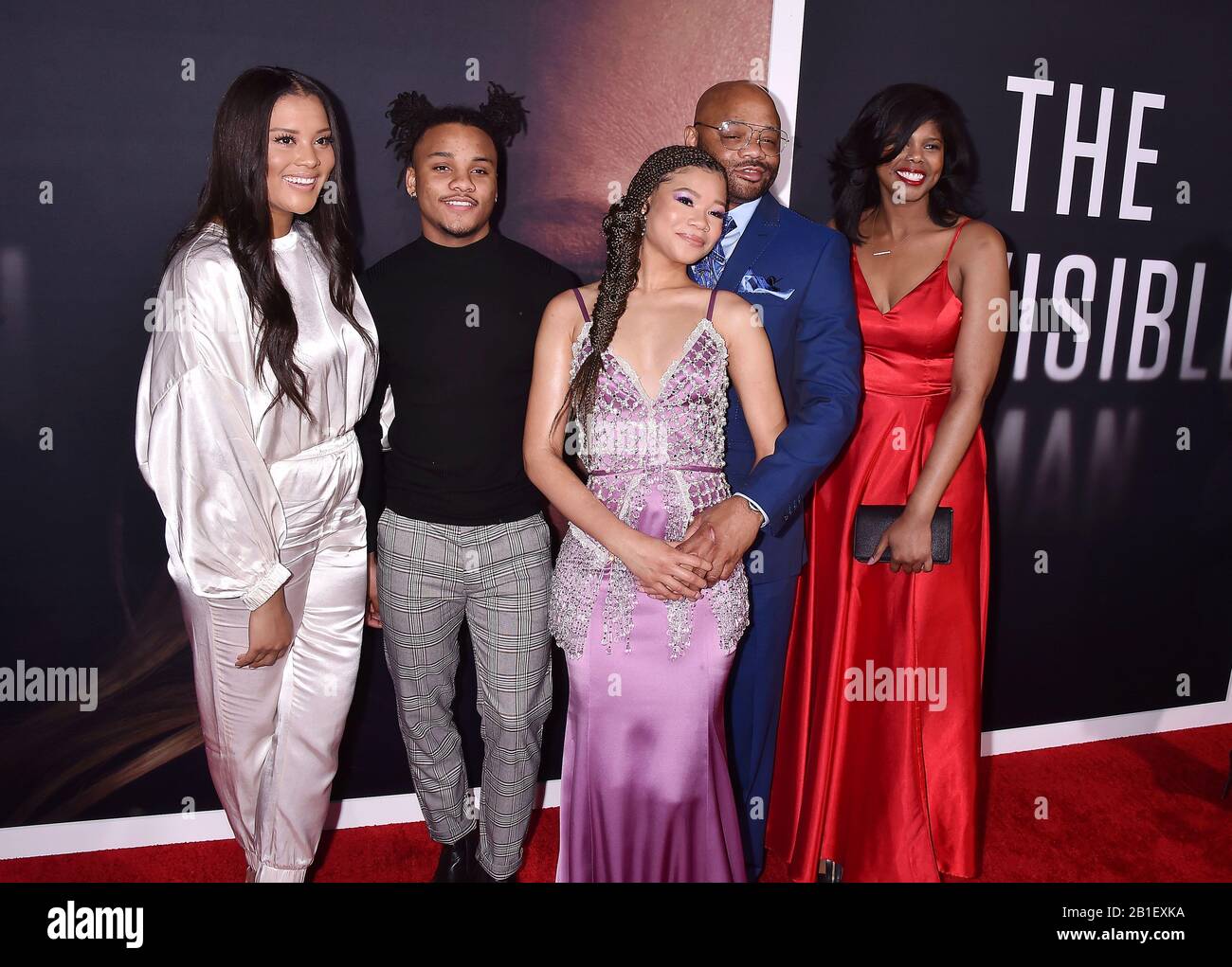 HOLLYWOOD, CA - FEBRUARY 24: Storm Reid (C) and family attend the ...