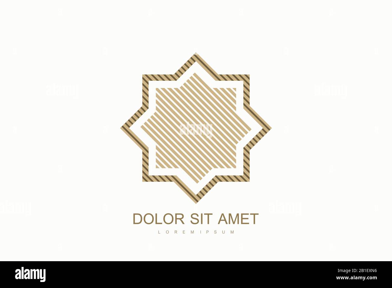 Arabic vector logo design template style. Arab Emirates Dubai flat icon ...