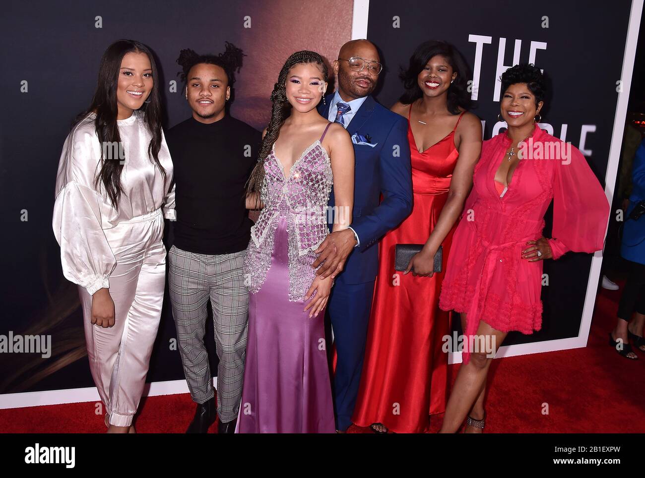 HOLLYWOOD, CA - FEBRUARY 24: Storm Reid (C) and family attend the ...