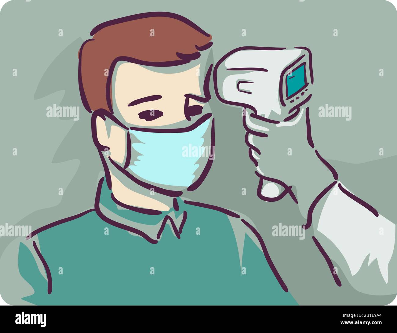 Temperature check cartoon hi-res stock photography and images - Alamy