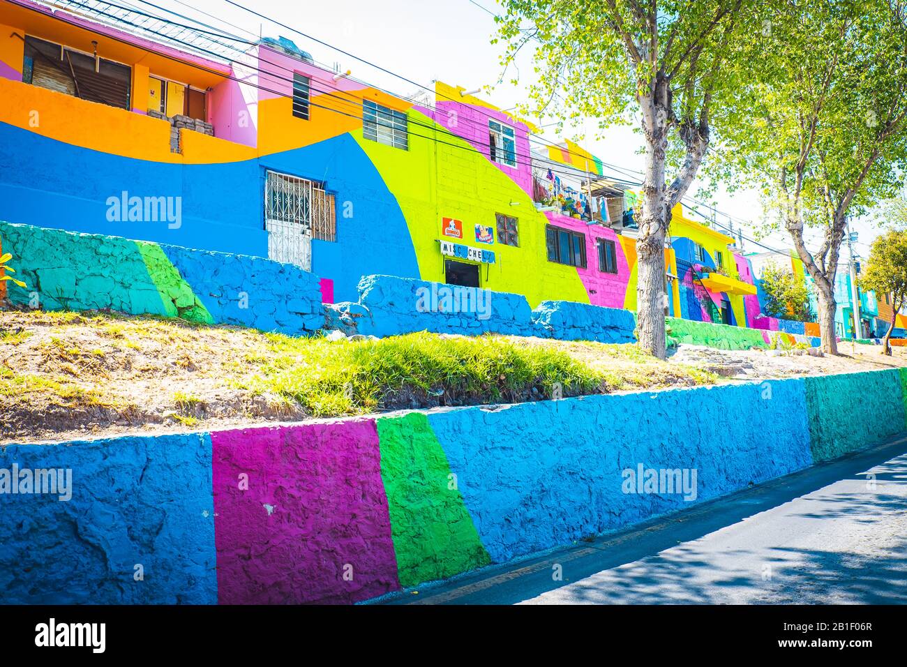 Colorful Town in Pachuca de Soto, Mexico Stock Photo - Alamy