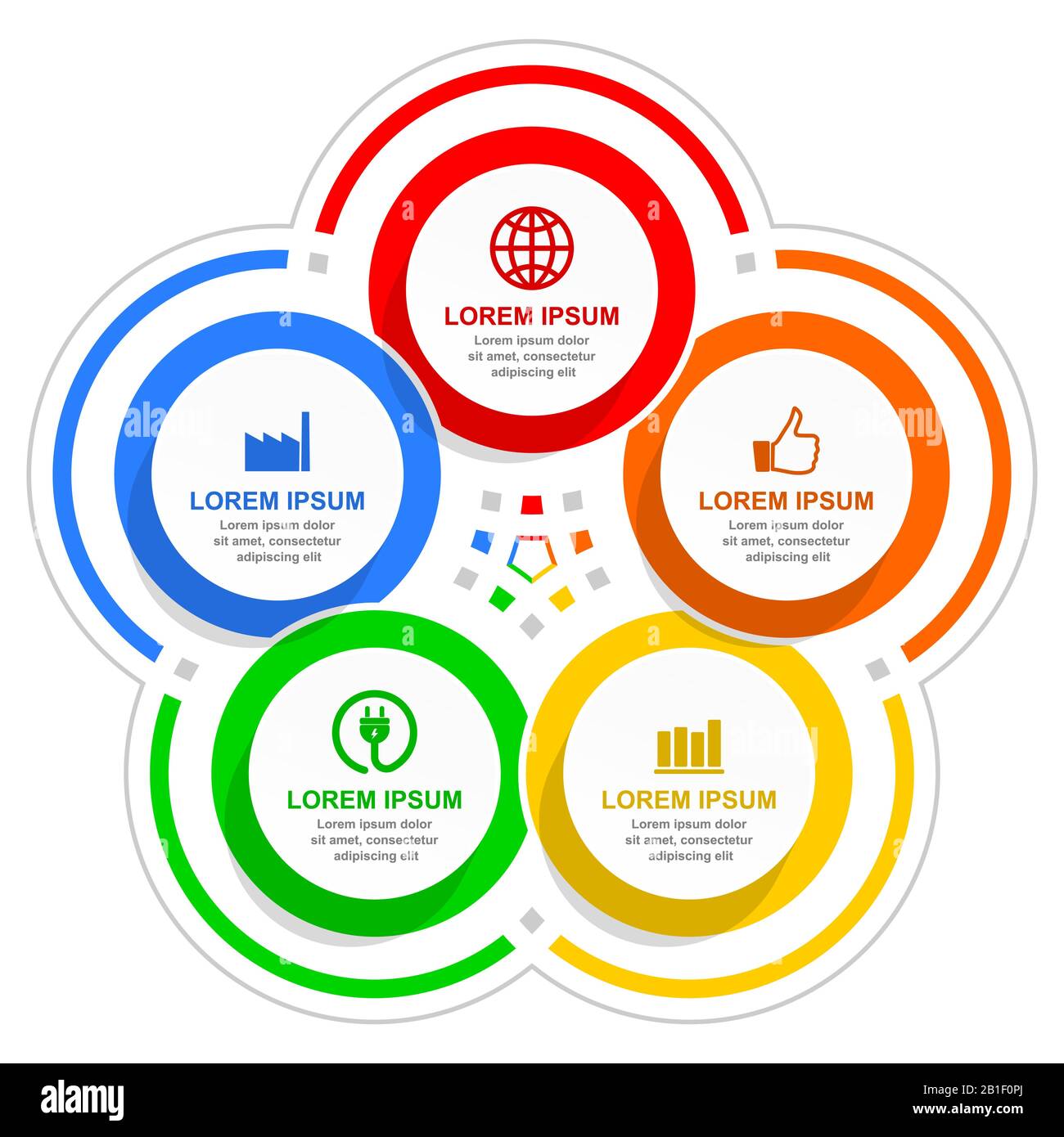 Infographic circular vector template for presentation, diagram ...