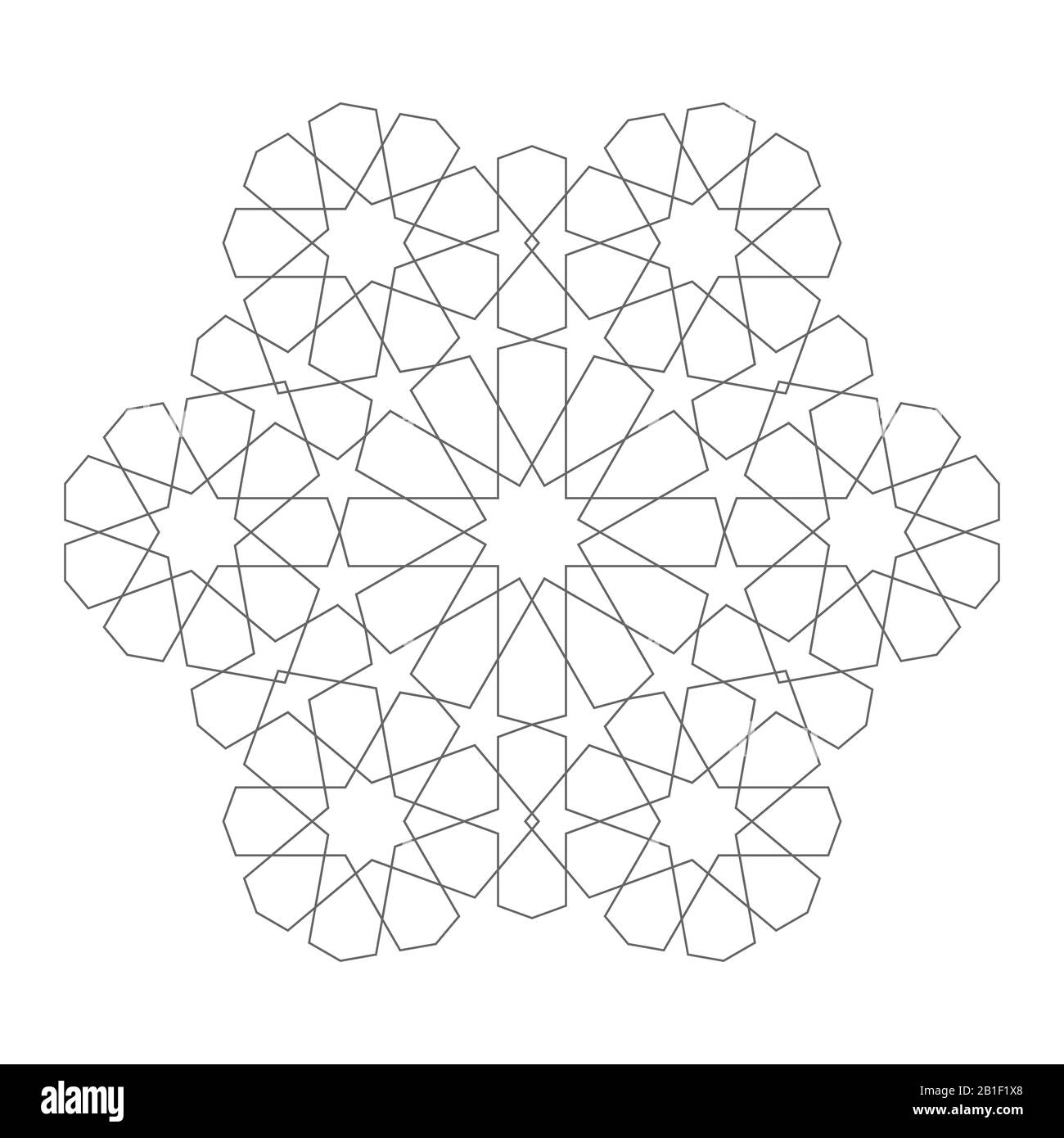 Islamic tile pattern Black and White Stock Photos & Images - Alamy