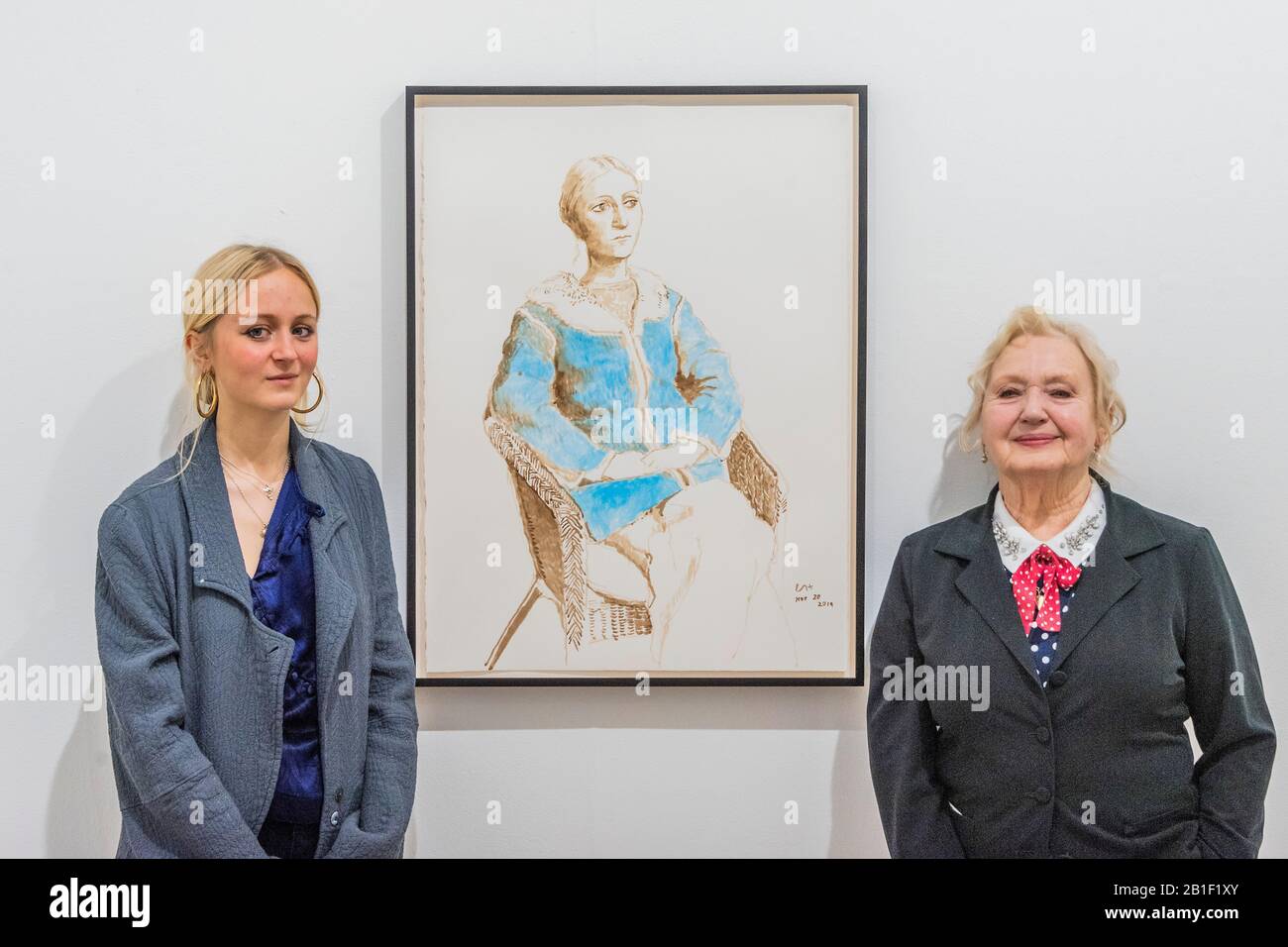 London, UK. 25th Feb 2020. David Hockney's celebrated muse Celia ...